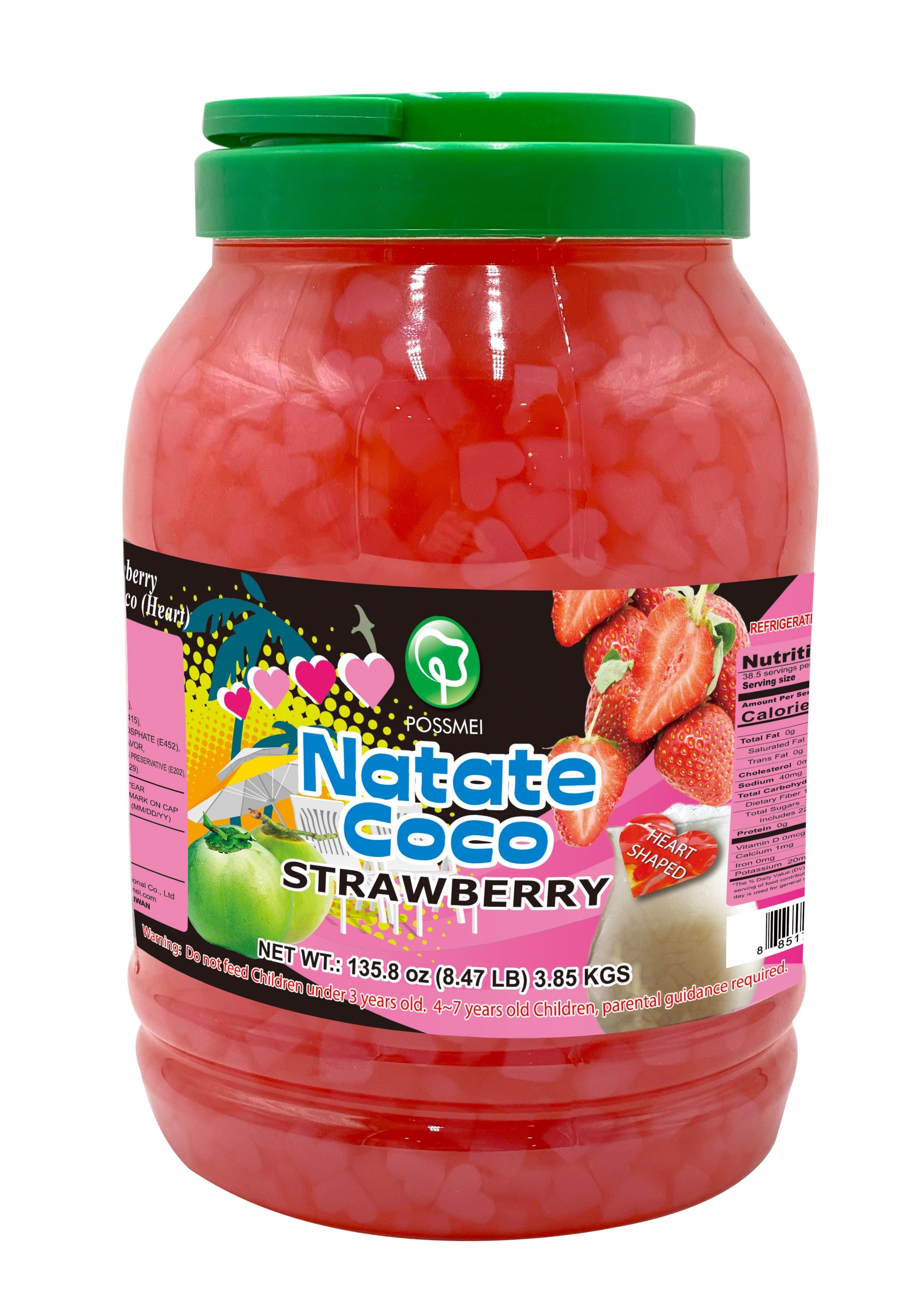 POSSMEI STRAWBERRY NATATE COCO-HEART SHAPE | 8.8 LB – POSSMEI USA ...